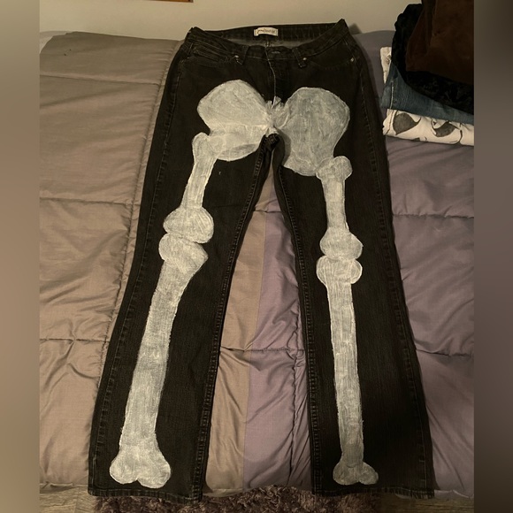 Pants & Jumpsuits | Custom Skeleton Jeans | Poshmark